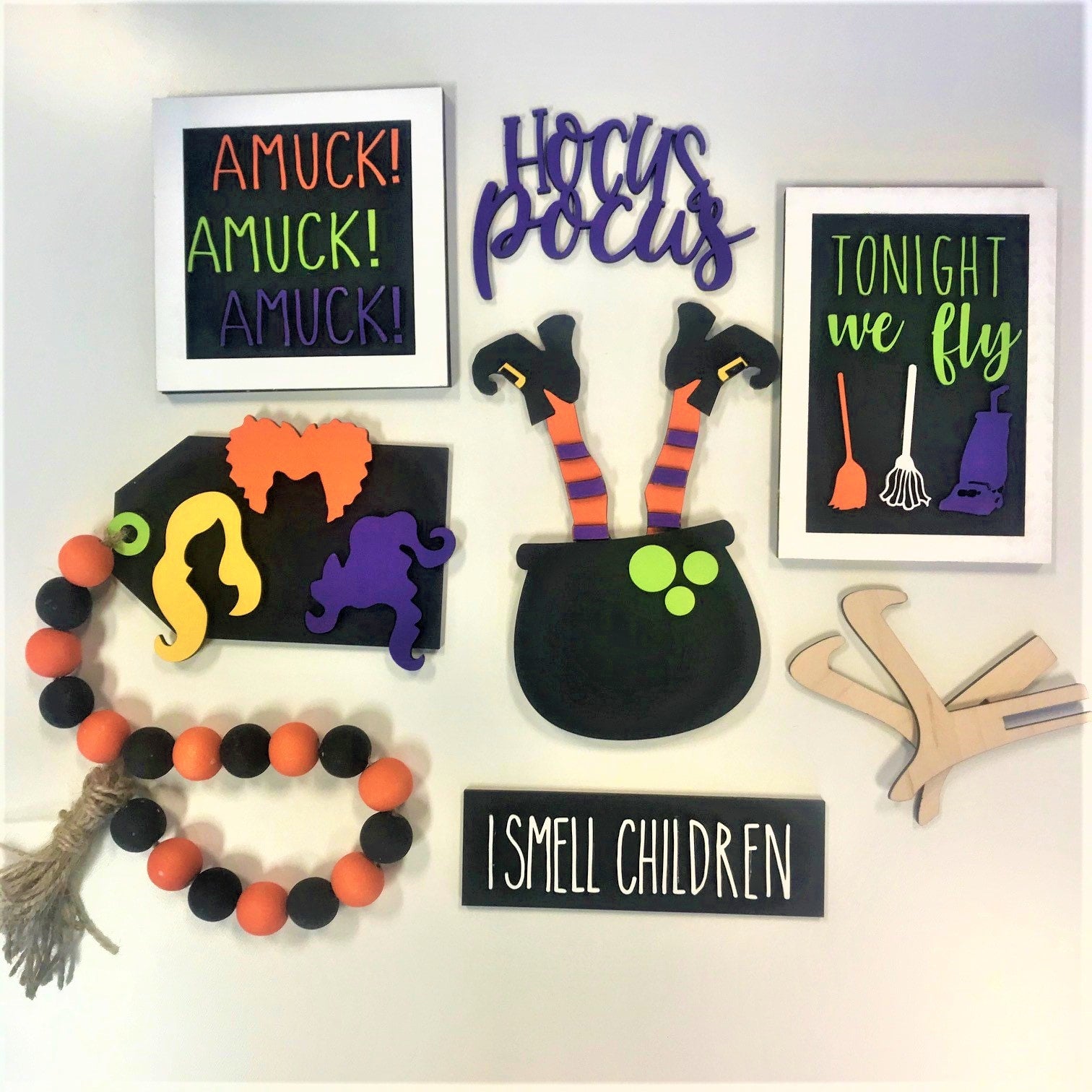 Hocus Pocus Themed Tiered Tray Decor | craft & vinyl studio