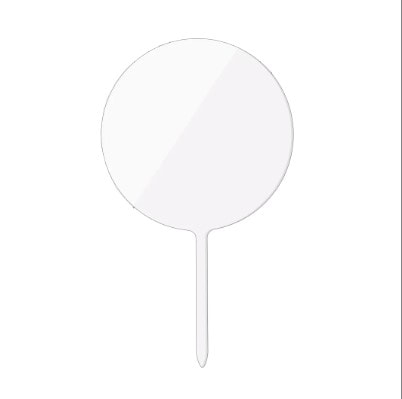 Acrylic Cake Topper - 3.9" Round - White | craft & vinyl studio